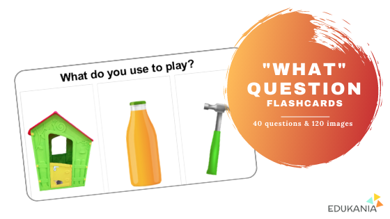 Free "WHAT" question Task Cards for ABA and Speech Therapy